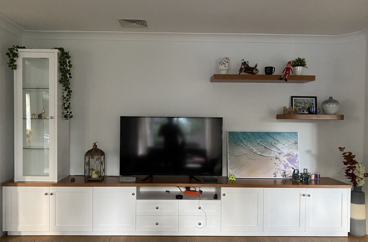 Elle Hampton Style Entertainment Unit with Floating Shelves - Castle ...