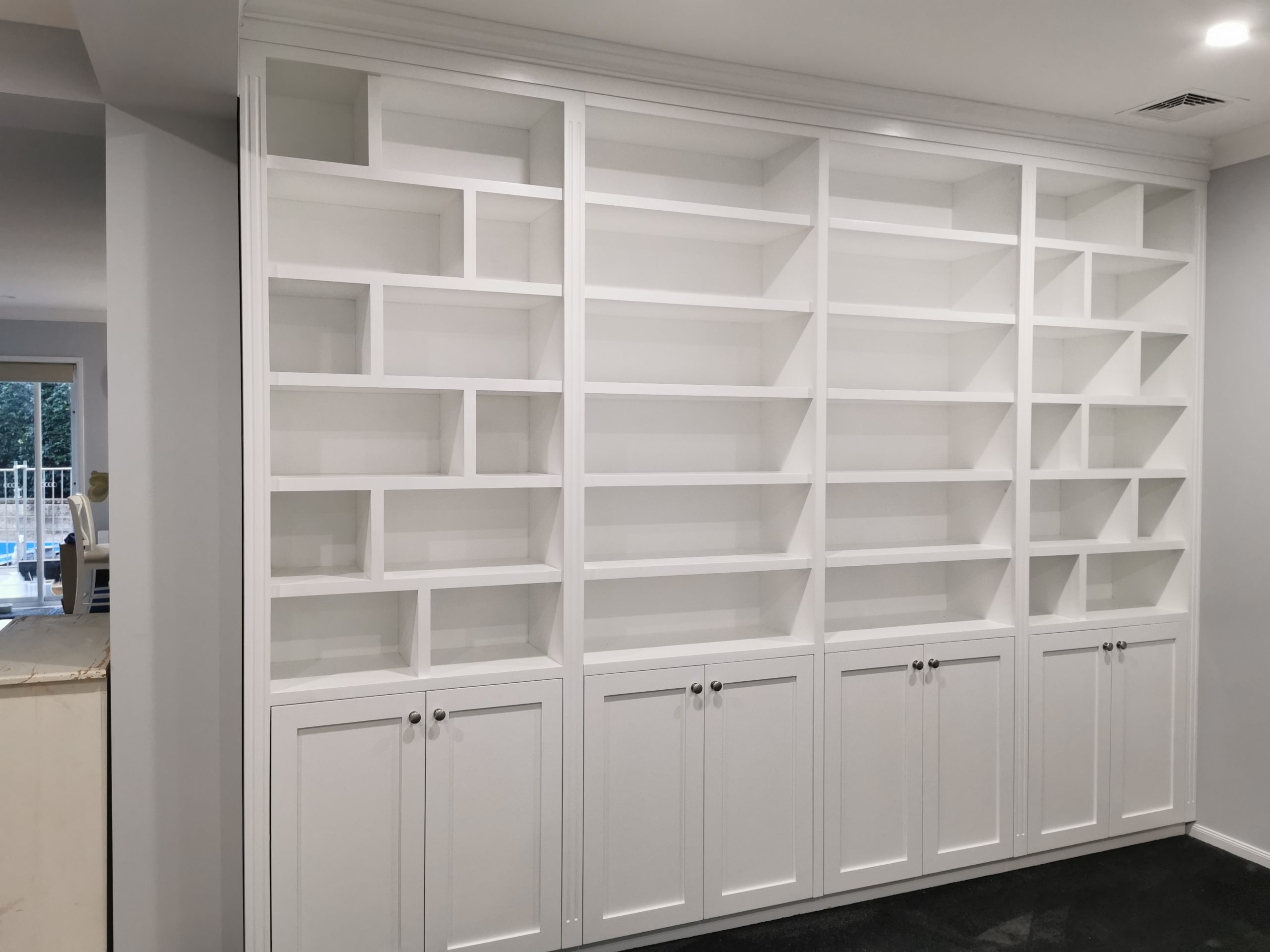 Gino 3.0 Built in Hampton Style Bookcase 3300 mm - Castle Hill Furniture
