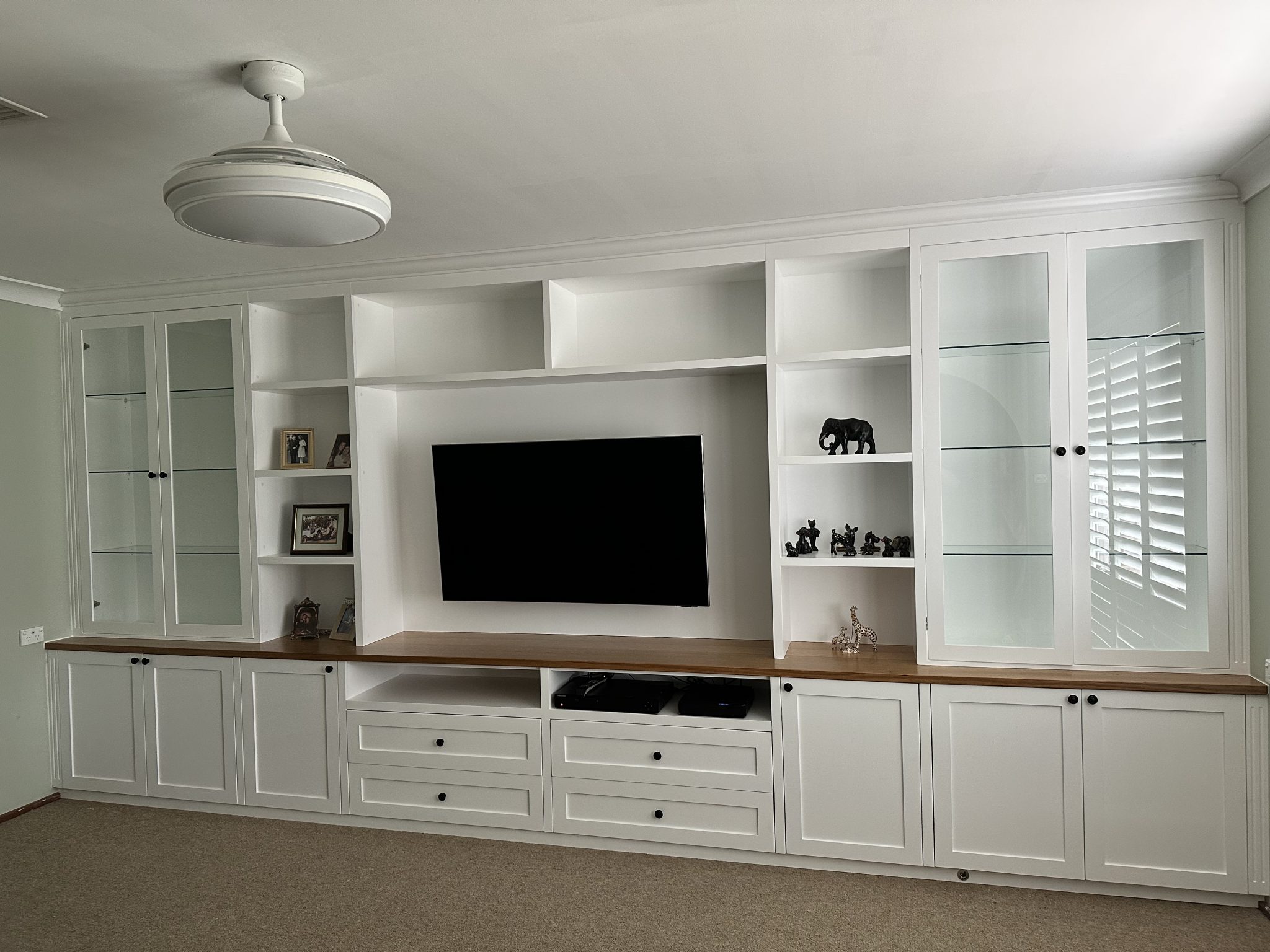 Sydney Custom Built Hampton Style Entertainment Wall Unit