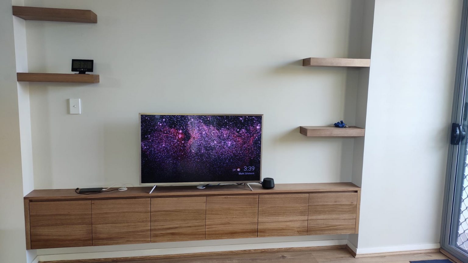 Berwick Built in TV unit with Floating Shelves - Castle Hill Furniture