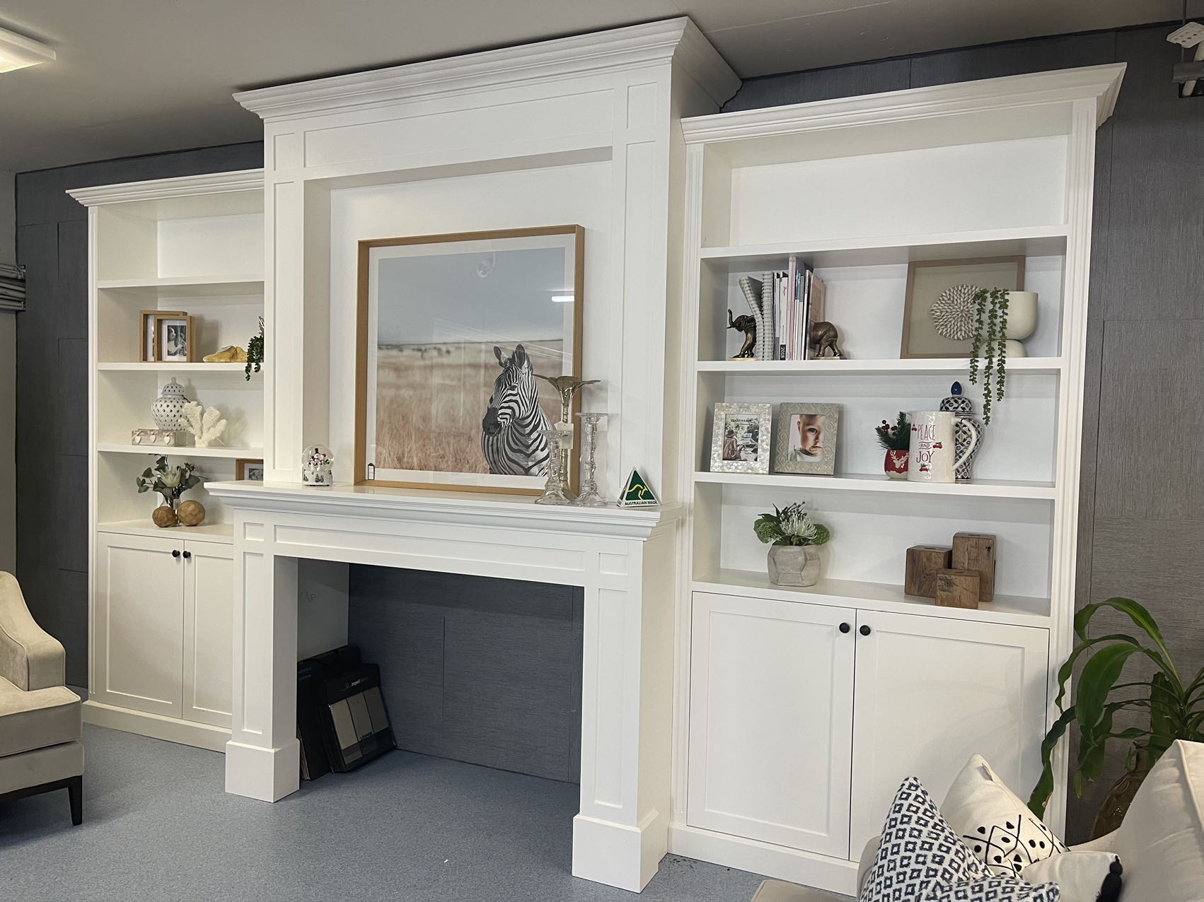 Bridgeman Hampton Style Fireplace Wall Unit - Castle Hill Furniture